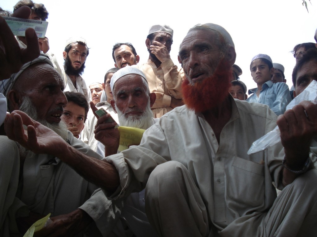 Group discussion in Hangu Pakistan with IDPs displaced by the conflict ...